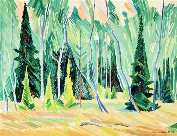 Granskov Fir forest, Tibirke by William Scharff on artnet