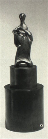 Three-quarter figure on tubular base by Henry Moore on artnet