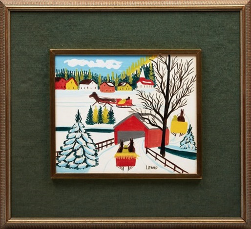Winter Sleighing Scene by Maud Lewis on artnet