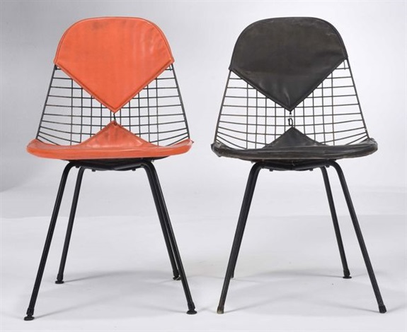 Set of Five Herman Miller Bertoia Wire Side Chairs by Herman Miller ...