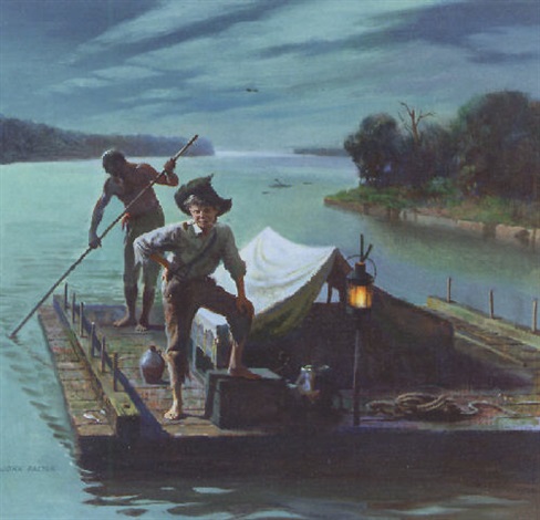 Model Of Huck Finn Raft
