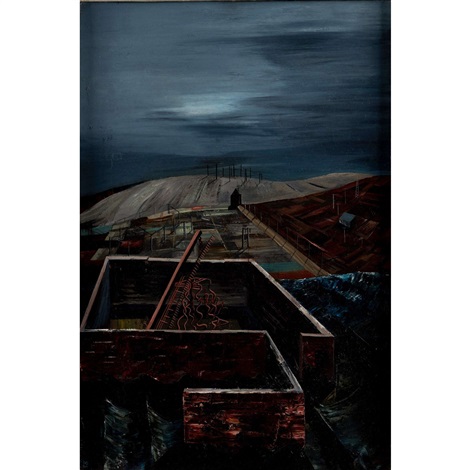 INDUSTRIAL LANDSCAPE WITH PYLONS by John Humphrey Spender on artnet