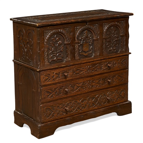 carved mule chest by Charles S. Hall on artnet