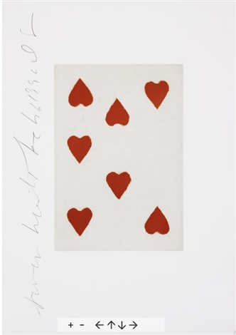 Seven hearts from Playing cards by Donald Sultan on artnet