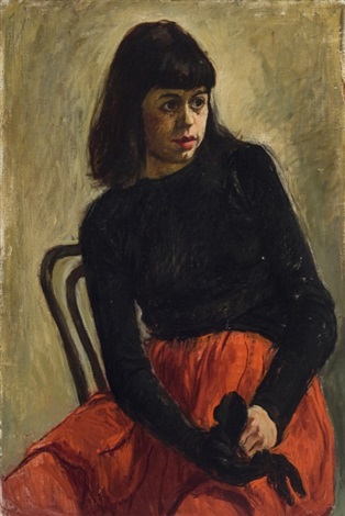 Portrait of a young girl by Raphael Soyer on artnet