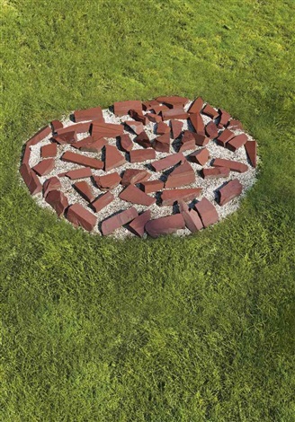 Red Slate Circle in 61 parts by Richard Long on artnet