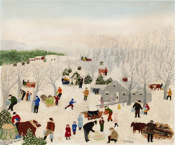 Sugaring Off, Maple by Grandma Moses on artnet