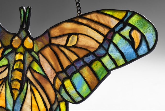 TIFFANY STUDIOS, Moth Lamp Screen, circa 1905 by Tiffany Studios on artnet