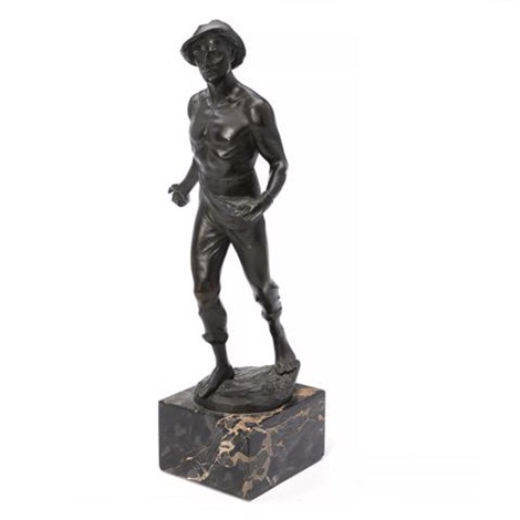 A patinated bronze figure of a sower by Franz Iffland on artnet