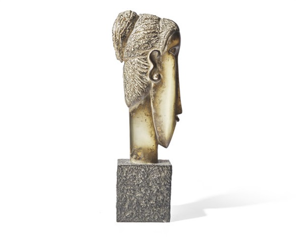Sculpture of womans head, 20th century by Amedeo Modigliani on artnet