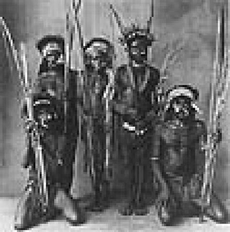Five Okapa warriors New Guinea by Irving Penn on artnet