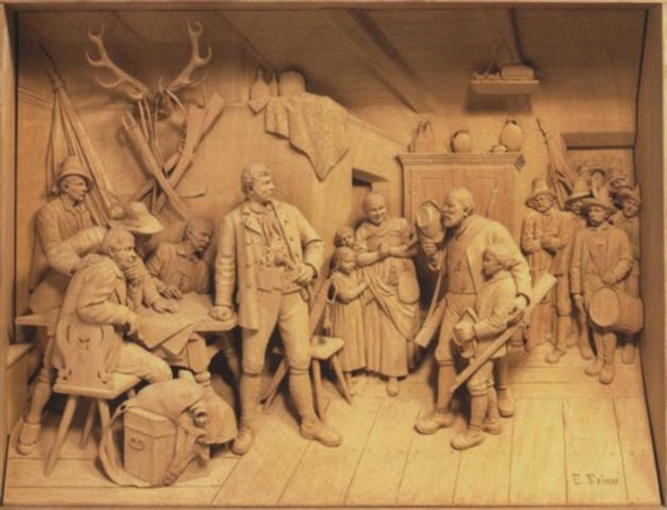 A Tyrolean interior scene by Ernst Steiner on artnet