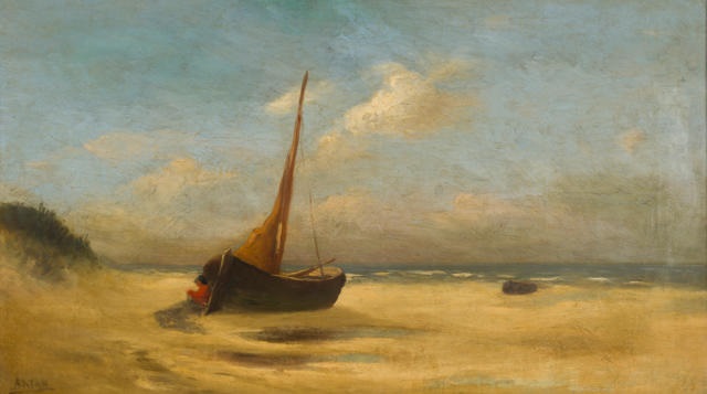 Bateau sur une plage by Louis Artan de Saint-Martin on artnet