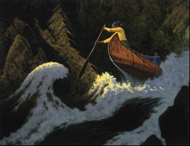 SHOOTING THE RAPIDS by Arthur Heming on artnet