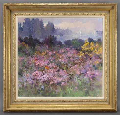 Sailboats on a Lake by Claire Ruby on artnet