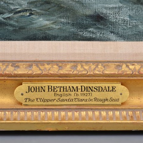 The Clipper Santa Clara in Rough Seas by John Bentham Dinsdale on artnet