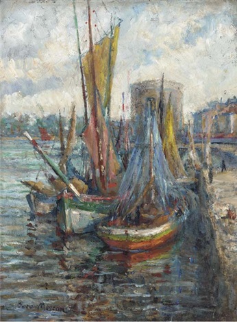 Fishing boats at La Rochelle by Dora Meeson on artnet