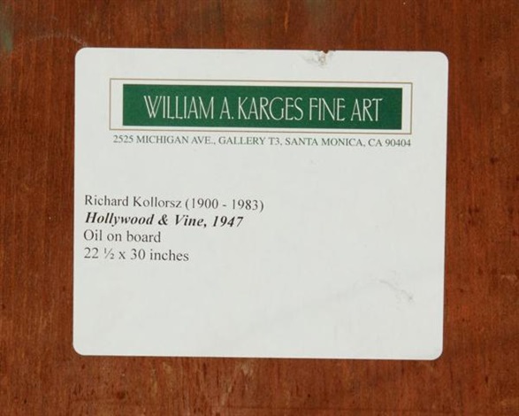 Hollywood And Vine by Richard Franz Kollorsz on artnet