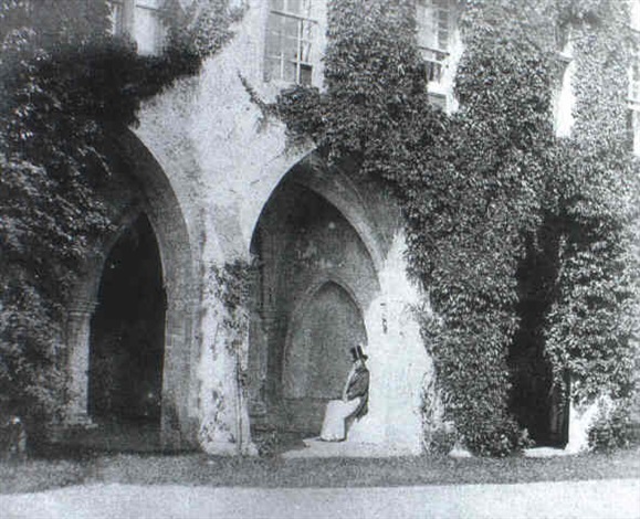 THE REVEREND CALVERT JONES SEATED IN THE ANCIENT VESTRY, LACOCK ABBEY ...