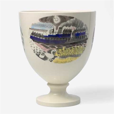 A Wedgwood Eric Ravilious Designed Boat Race Day Vase by Eric Ravilious ...