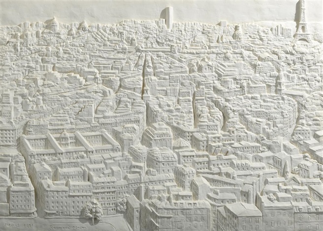 Large Raymond Mason Paris Relief Sculpture by Raymond Mason on artnet