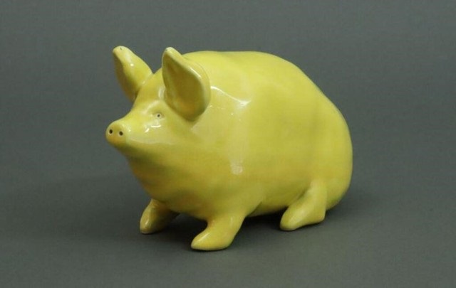 Small Wemyss Ware Yellow-Glazed Pig by Wemyss Pottery on artnet