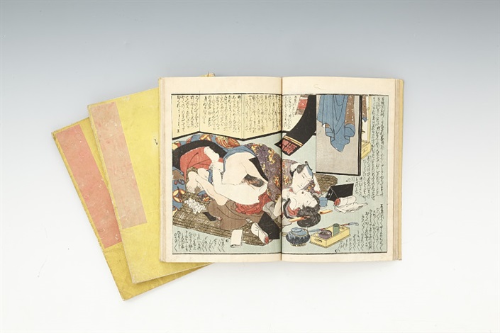 Shunga book 3 works by Utagawa Kunisada (Toyokuni III) on artnet