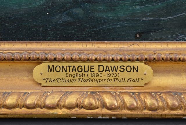 The Clipper Harbinger in Full Sail by Montague Dawson on artnet