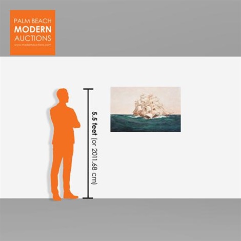 The Clipper Harbinger in Full Sail by Montague Dawson on artnet