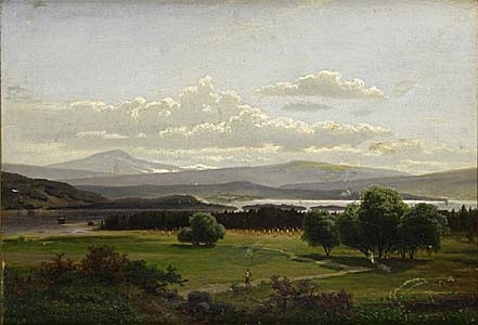 Älvlandskap i skördetider by Anna Nordgren on artnet