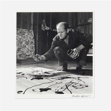 Jackson Pollock Painting in his Studio, Springs Long Island, New York ...