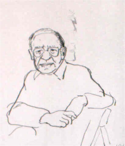 Portrait of Robert Medley by David Hockney on artnet