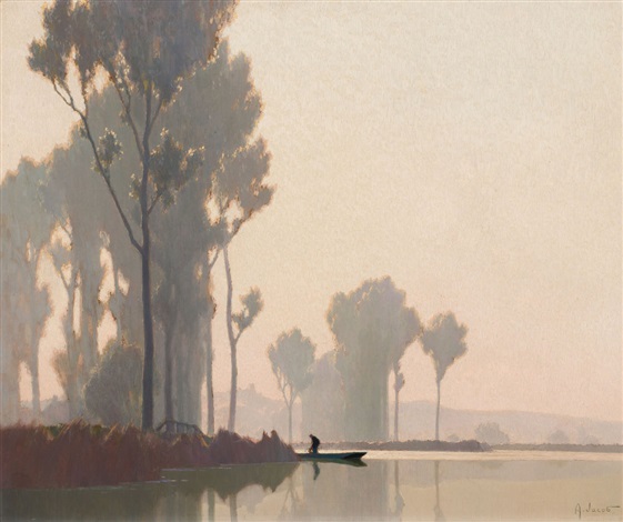Landscape with Canoe by Alexandre Jacob on artnet