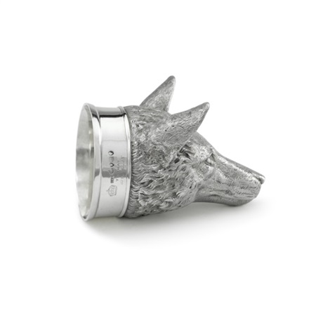 A Victorian silver fox head stirrup cup by Edward Henry Stockwell on artnet