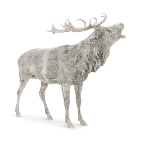 A silver model of a stag, James R. Biggins, Sheffield, 2023 by James ...