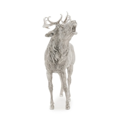 A silver model of a stag, James R. Biggins, Sheffield, 2023 by James ...