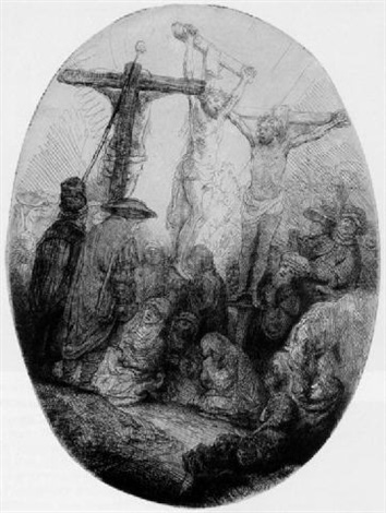 Christ crucified between the two Thieves by Rembrandt van Rijn on artnet