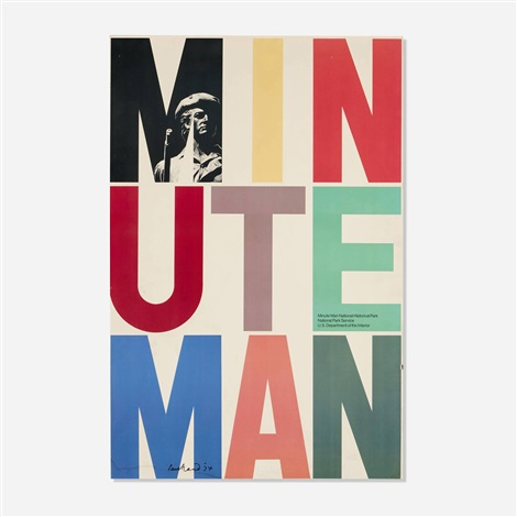 Minute Man poster by Paul Rand on artnet