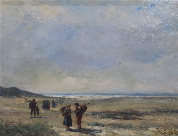 Schelpenvissers op het strand by John Frederik Hulk on artnet