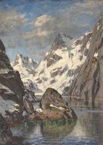 Fra Trollfjorden i Lofoten by Gunnar Berg on artnet