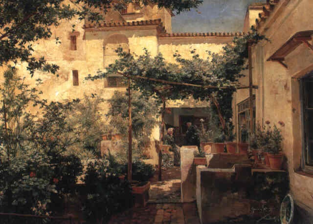 ON THE PATIO by Manuel García y Rodríguez on artnet