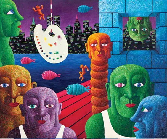 Figurative composition by Mehmet Uygun on artnet