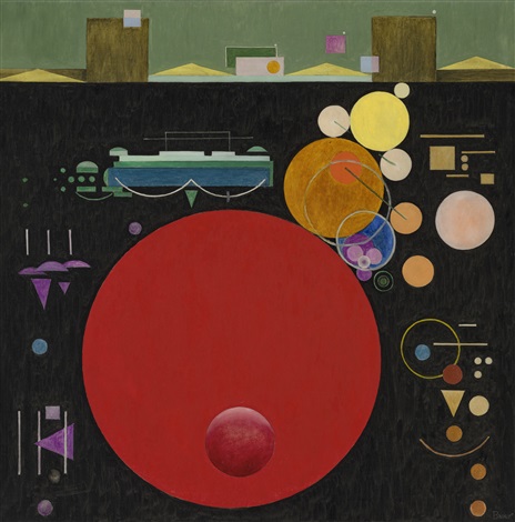 Composition with Red Circle by Rudolf Bauer on artnet