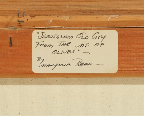Jerusalem Old City From The Mt. Of Olives by Marjorie Jane Reed on artnet