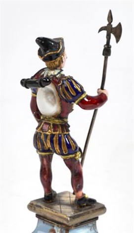 Four Viennese silver and enamel figures by Ludwig Politzer on artnet