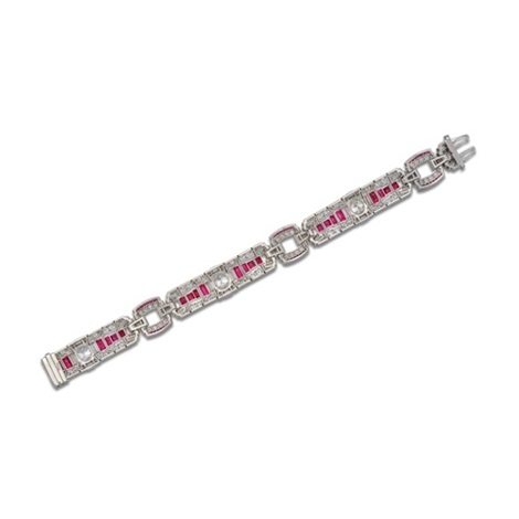 Ruby and Diamond Bracelet by Raymond Yard on artnet