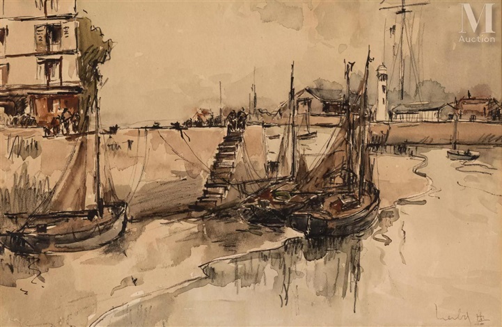 Le bassin de Honfleur by Fernand Herbo on artnet