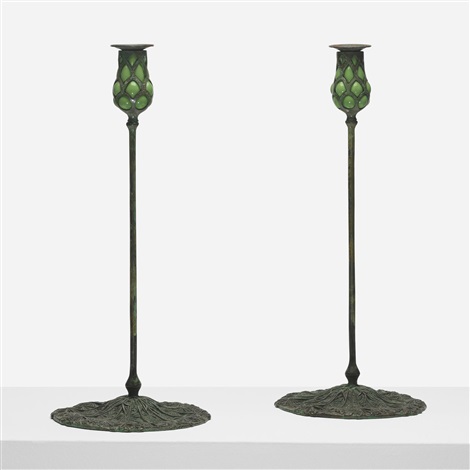 Candlesticks pair by Tiffany Studios on artnet
