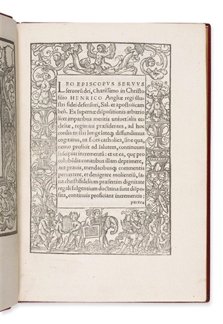 HENRY VIII, KING OF ENGLAND. LIBELLO HUIC REGIO HAEC INSUNT. ORATIO ...
