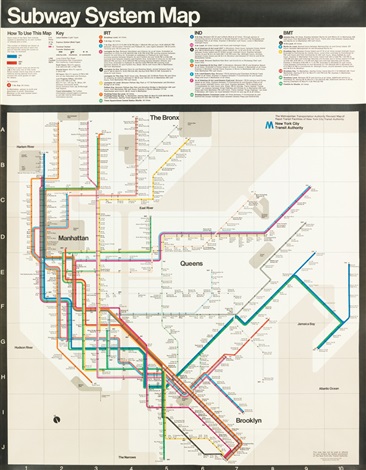 SUBWAY SYSTEM MAP by Massimo Vignelli on artnet